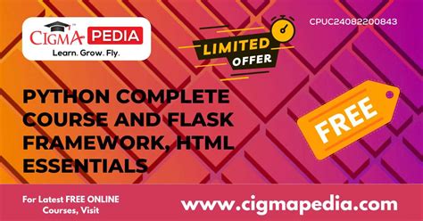 Python Complete Course And Flask Framework HTML Essentials Free Udemy