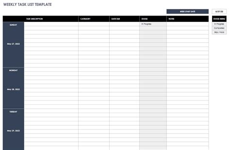 Employee Task List Template Free