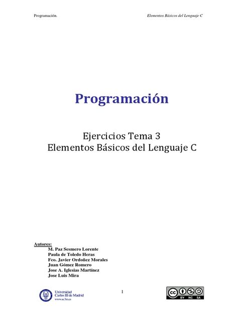 ejercicios tema3 pdf lenguaje de programación variable informática