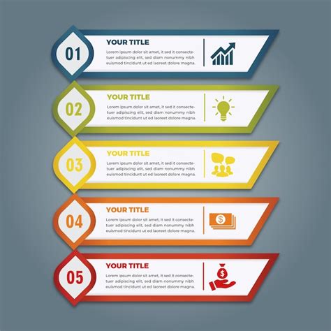 Premium Vector Free Vector Five Steps Infographic Template