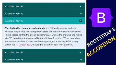 bootstrap 5 accordion create an accordions in website using html css and bootstrap 5 youtube