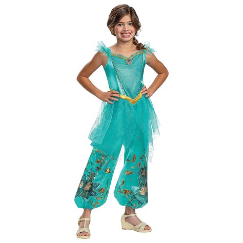 Disguise Girls Aladdin Deluxe Princess Jasmine Jumpsuit Costume Size 4 6