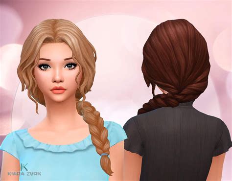 Alice Side Braid My Stuff Sims Hair Side Braid Hairstyles Braided Hairstyles