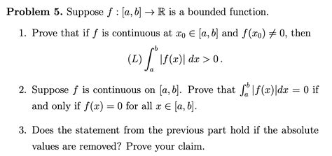 solved problem 5 suppose f [a b] r is a bounded