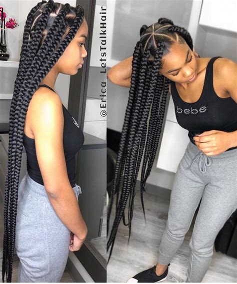 Voiceofhair Stylistsstyles On Instagram Extra Long Triangle Box Braids By Erica