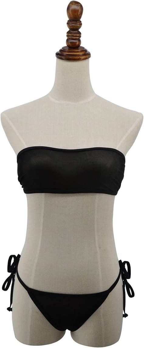 Sherrylo Sheer Bikini Con Bandeau Top Y Brazilian Chile Ubuy
