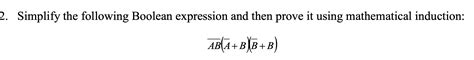 solved 2 simplify the following boolean expression and then