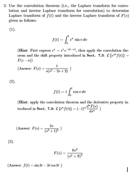 convolution theorem in inverse laplace transforms engineering images