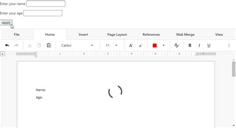 how to insert information from an external form into a docvariable field asp core