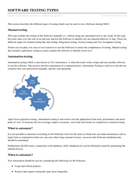 software testing types pdf software testing software quality