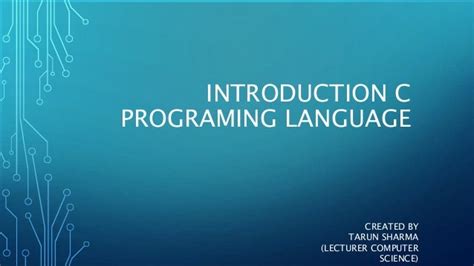 introduction of c programming