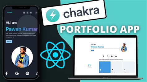 build a react responsive portfolio app using chakra ui youtube