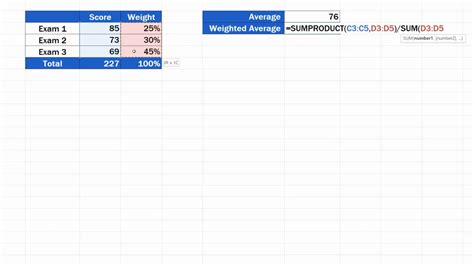 how to calculate the weighted average in excel easyclick academyeasyclick academy