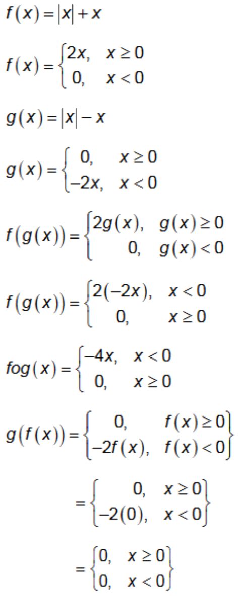 if f g r r are two functions defined as f x x x and g x x x for every x belong to r