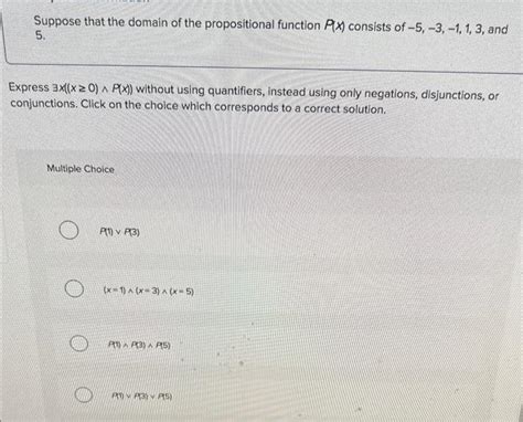 solved suppose that the domain of the propositional function