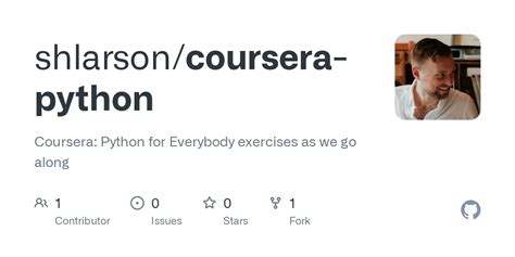 Github Shlarson Coursera Python Coursera Python For Everybody