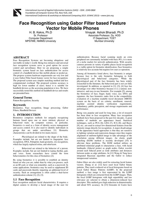 pdf face recognition using gabor filter based feature vector for mobile phones