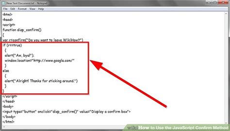 how to use the javascript confirm function with pictures