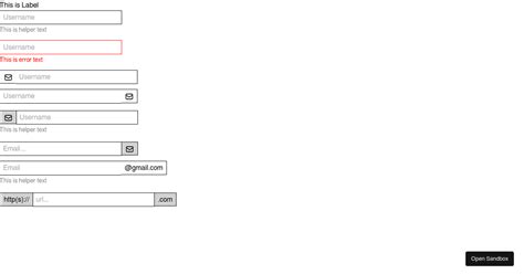 React Text Input Codesandbox