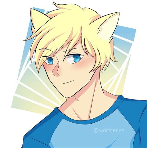 Lil Garroth Is Now A Wolf Aphmau Mystreetseason6 Garroth Blue Wolf Blonde Garmau