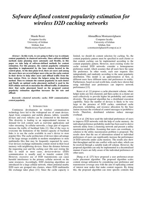 pdf sofware defined content popularity estimation for wireless d2d caching networks