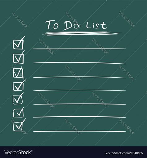 To Do List Icon With Hand Drawn Text Checklist Vector Image