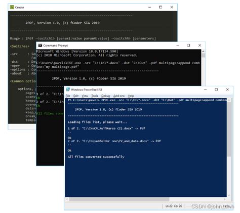命令行 pdf 转换器 fcoder 2pdf pdf 命令行工具 csdn博客