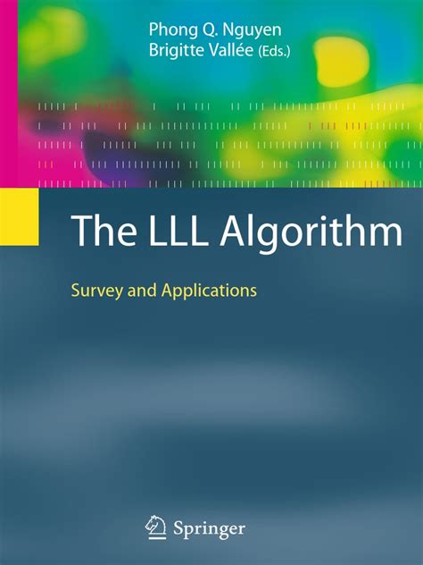 the lll algorithms pdf mathematics applied mathematics