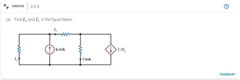 solved exercise2 2 4 a ﻿find ix ﻿and i1 ﻿in the figure