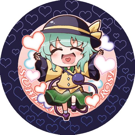 Safebooru 1girl Blouse Blush Chibi Female Green Hair Hat Heart Heart In Mouth Kari
