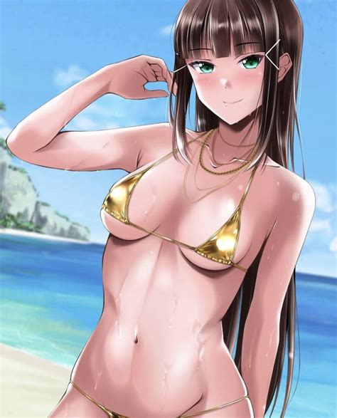 Rule 34 Beach Bikini Kurosawa Dia Smile Tight Clothing Toned Female 7191441
