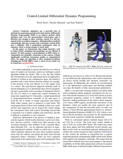 pdf control limited differential dynamic programming
