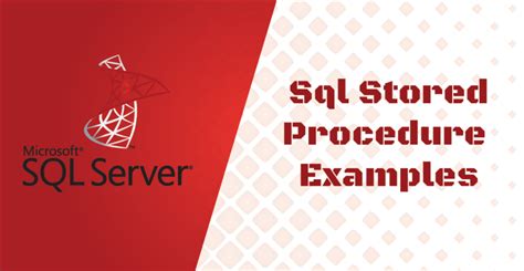 sql stored procedure examples query examples