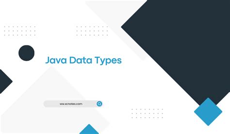 Java Data Types A Complete Guide Of Computer Notes