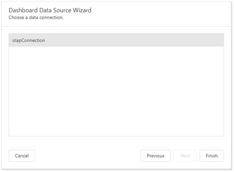 Specify Data Source Settings OLAP Business Intelligence Dashboard