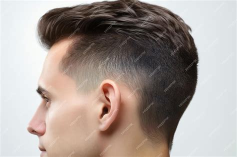 Corte De Pelo Para Hombres Modelo De Moda Para Hombres Rascando La Cabeza Peluquería Para