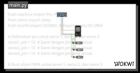 Ultrasonik Servo Ayang Wokwi Esp32 Stm32 Arduino Simulator