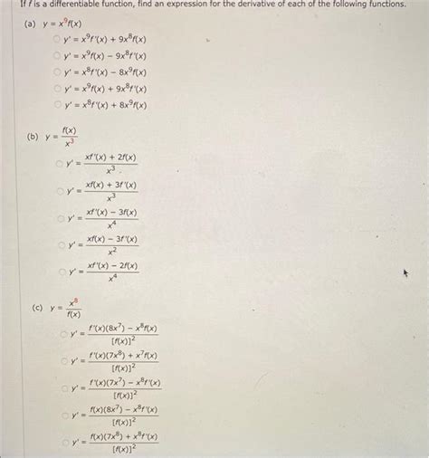 solved if f is a differentiable function find an expression