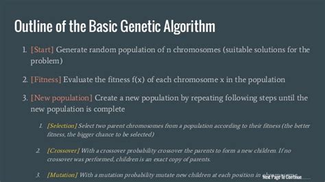 genetic algorithm artificial intelligence presentation