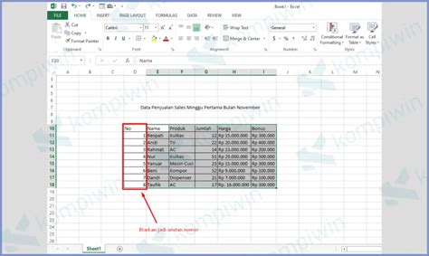 Cara Mengurutkan Nomor Di Excel Compute Expert Riset