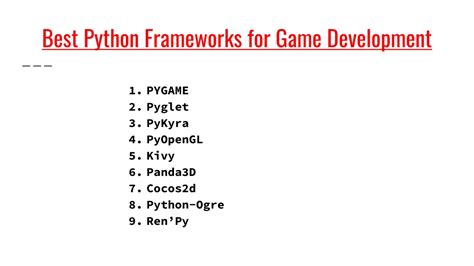 PPT Top 9 Python Frameworks For Game Development Mobcoder PowerPoint