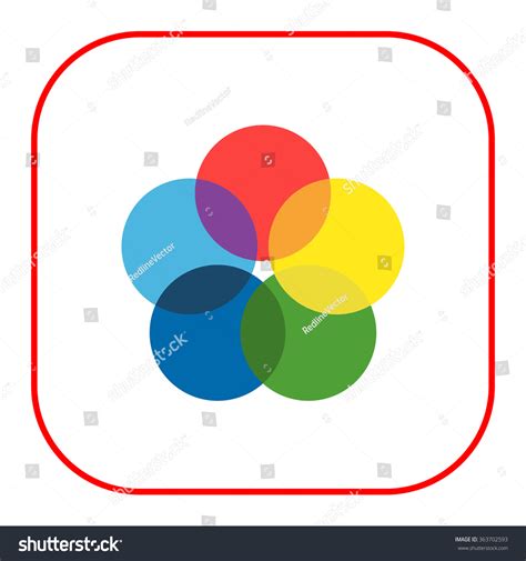 Colorful Overlapping Circles Stock Vector Royalty Free 363702593