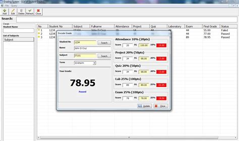 grading system in visual basic free download source code