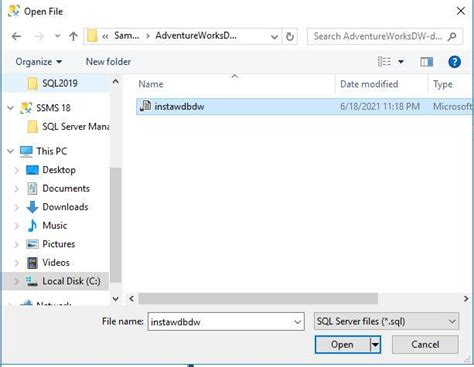 how to download and install adventureworks database to sql server