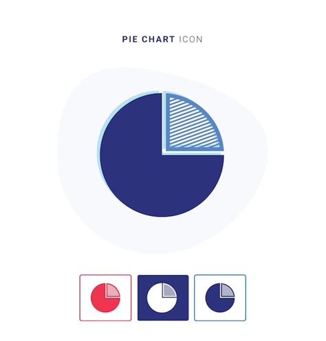 Icono de gráfico circular Vector Premium