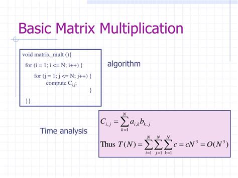 PPT Strassen S Matrix Multiplication PowerPoint Presentation Free
