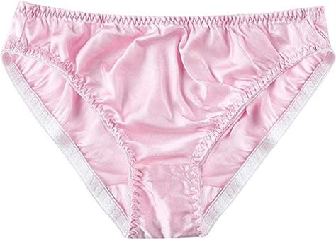 Starmood Damen Seidenartig Satin Höschen Bikini Unterwäsche Atmungsaktiv Einfarbig Slip Amazon