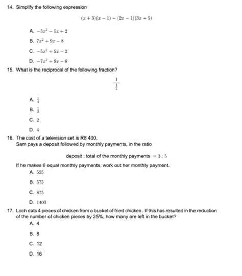 solved 14 simplify the following expression