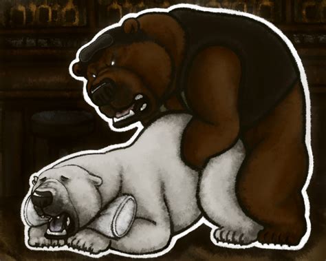 Rule 34 Anal Anal Sex Bear Bottomless Clothed Clothing Dakota Bear Grizzly Shirokuma Cafe