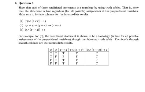 solved question 6 show that each of these conditional